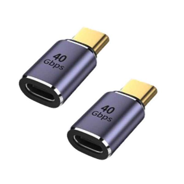 ・USB-TypeC（メス）⇔USB Type-C（オス）・USB - USBアダプターの伝送速度は最大40GbpsでUSB3.0/2.0/1.1バージョンとの下位互換性があります。・USB 4.0のケーブルの長さが足りない場合に中継コネク...