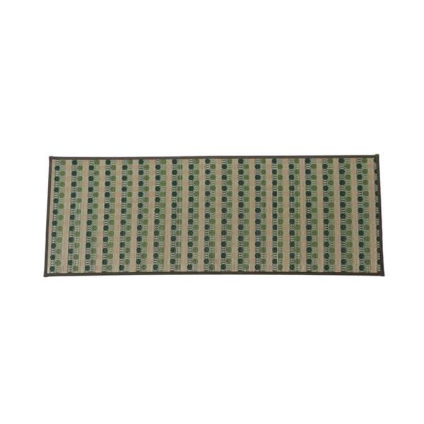 ドット柄グリーン/65 x 120 cm (角型)/4956642543947・Size:65 x 120 cm (角型)Color:グリーン・パッケージ個数:1・サイズ:約43×120cm・素材:表地=い草(九州産)紋織 裏地=ウレタンフ...