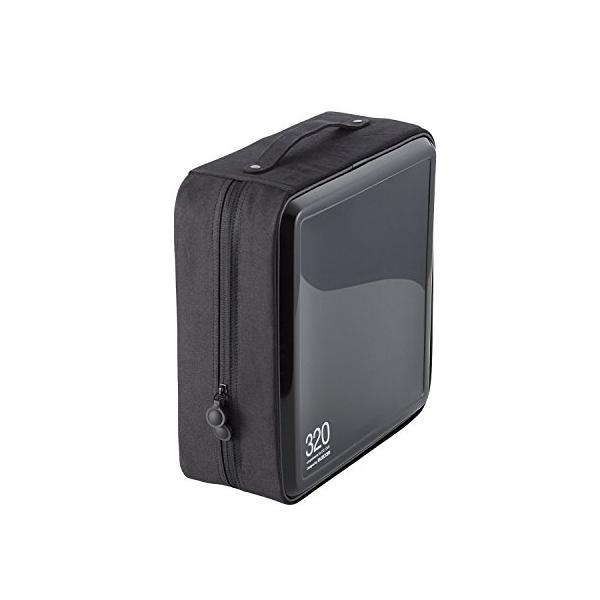 ブラック/320枚収納/CCD-H320BK・Color:ブラックSize:320枚収納PatternName:単品・パッケージ個数:1・縦にも横にも自立するスクエアデザイン・収納枚数:CDまたはDVD320枚・入り数:1・その他:自立形状...