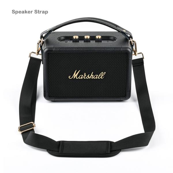 Marshall Kilburn II、Stockwell II　専用ポータブル ショルダーストラップ持ち運びに便利なストラップショルダーストラップで斜め掛けにしたり、ハンドルだけで使用できる2WAYスタイル。ショルダーストラップは肩パッド...