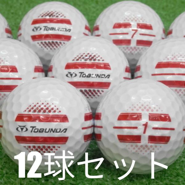 ロストボール ゴルフボール トブンダ ONE LINE ボール ホワイト×レッド 12球セット 中古 Aランク 特選 TOBUNDA ワンライン 飛ぶ！飛距離性能に特化し導き出された渾身の1球！高弾道・ロースピン性能で大きな飛距離！ルールギ...