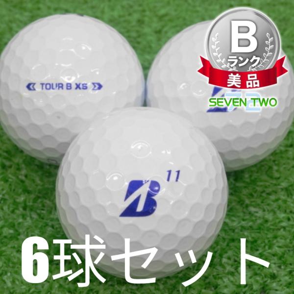 ロストボール ゴルフボール ブリヂストン 2024 TOUR B XS BLUE Edition 6球セット 中古 Bランク 美品 ツア ーBXS タイガーと極めた二つのB 飛んで止まるディープ感 プロが求めるあの感覚 スピンとソフトフィー...