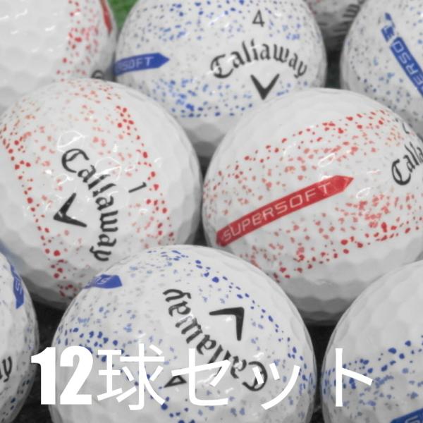 ロストボール ゴルフボール Callaway golf SUPER SOFT SPLATTER 360 カラー混合 12球セット 中古 Cランク 格安 キャロウェイ スーパーソフトスプラッター ずば抜けた柔らかさはそのままに自慢の飛びをもう...
