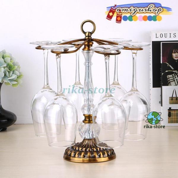 爆買　商品名:ワイングラスホルダー 卓上収納 自立式 吊り下げ収納 6個掛用 ワイングラススタンド 乾燥ラック グラスハンガー ホーム用 キッチン用品 アンティーク風 安定感                            商品説明:...