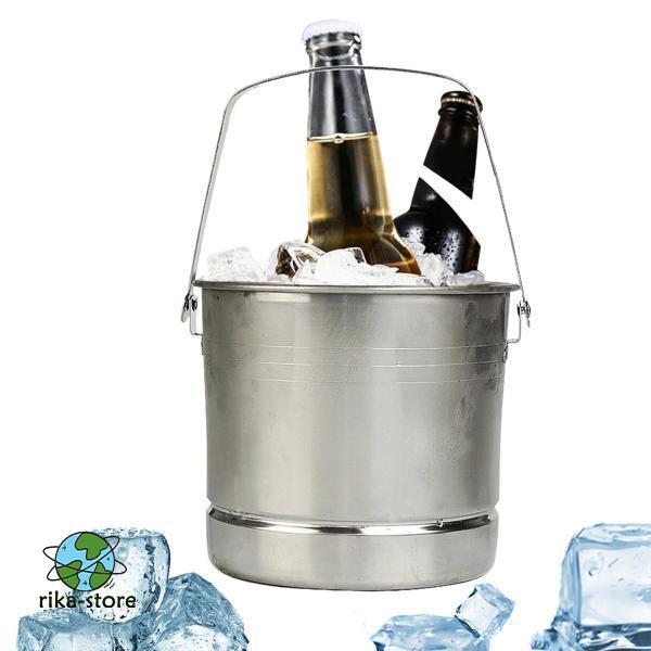 爆買　説明:[ハンドル付き]ステンレス製のアイスバケツは持ち運びに便利なハンドル付きで.家から庭.車まで簡単に移動できます.ハンドルがスイングできるので.氷をすくうときに邪魔になりません.[用途]ステンレス製のアイスバケツは角氷を入れること...
