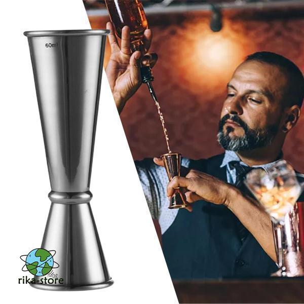 爆買　仕様:材質:ステンレス鋼サイズチャート:シルバー30/60:30mlカップ口4.2cm / 1.65インチ.60mlカップ口4.5cm / 1.77インチ.高さ13cm /5.12インチシルバー15/30:44x44x106mm / ...