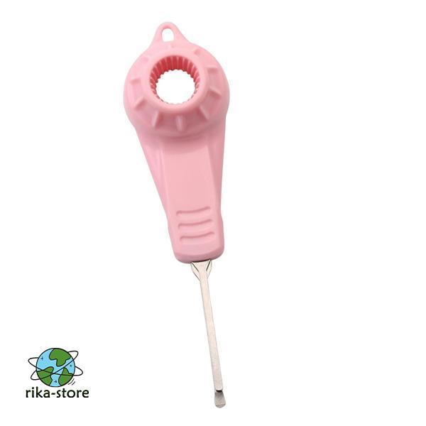 爆買　説明:ヨーグルトカバーオープナー:ヨーグルトを開けやすく.使いやすい多機能:2つのサイズが使いやすく.ねじを緩めてゼリーを吸うのに使用されますギアデザイン: 滑りにくく.ツイストミネラルウォーター.コーラボトルなど.多用途: カード本...