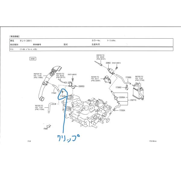バキュームホース、クリップ