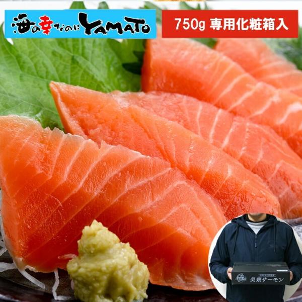 銀鮭切身(生食可)原材料名：銀鮭(宮城県産・養殖)、水飴、食塩、醸造調味料 / 調味料(アミノ酸)、酸化防止剤(V.C)、pH調整剤内容量：750g保存方法：-18℃以下で保存賞味期限：冷凍【未解凍】：1ヶ月（解凍後冷蔵：解凍当日）栄養成分...