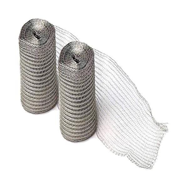 「商品情報」ステンレス製のネズミよけナメクジ侵入防止用金網メッシュソフトネットです。 ご好評により、2個セットもご用意しました。従来品の幅10ｃｍから12.7ｃｍに変更。今まで入らなかった大きな植木鉢もスッポリ。ハサミで簡単にお好みのサイズ...