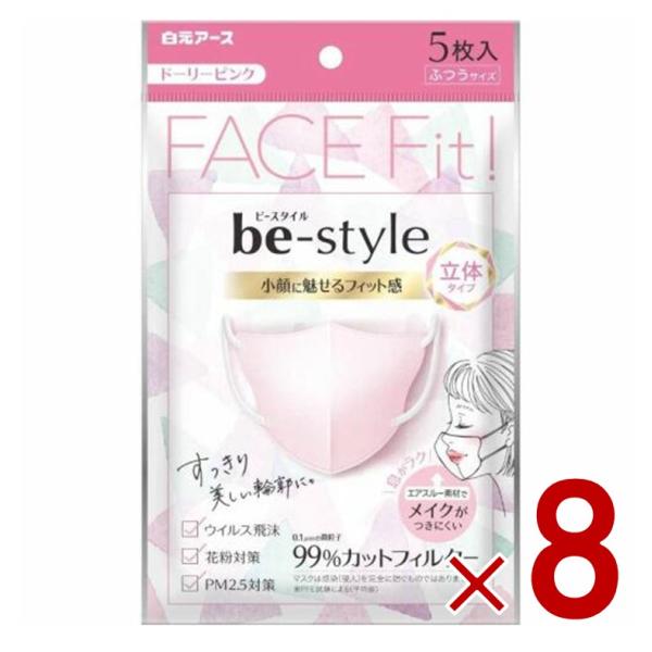 ●小顔に魅せるフィット感の女性用立体マスク。●「スマートカット」でアゴのラインをすっきり。●メイクがつきにくいやさしい肌ざわり。●0.1μｍ微粒子99％カットフィルター。●マスクの色：ピンク※化粧が全く付着しないものではありません。化粧品の...