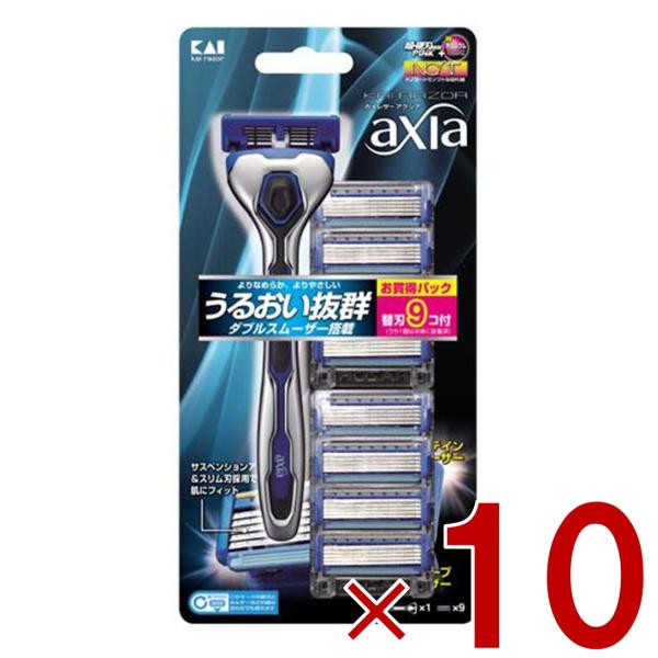 商品名：貝印 カイレザー アクシア バリューパック スリム 本体+替刃9ヶ付内容量：1本＋9個入JANコード：4901331001932発売元、製造元、輸入元又は販売元：貝印株式会社原産国：中華人民共和国貝印は替刃がお得！！スムーザーにより...
