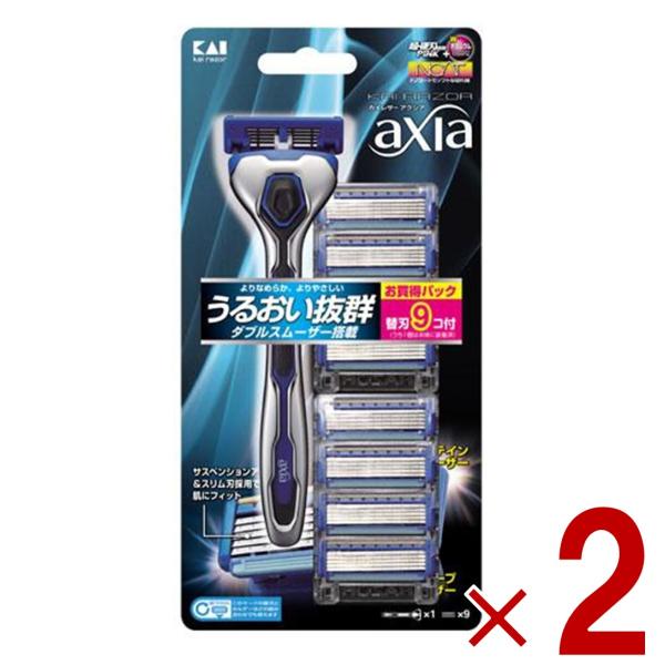 商品名：貝印 カイレザー アクシア バリューパック スリム 本体+替刃9ヶ付内容量：1本＋9個入JANコード：4901331001932発売元、製造元、輸入元又は販売元：貝印株式会社原産国：中華人民共和国貝印は替刃がお得！！スムーザーにより...