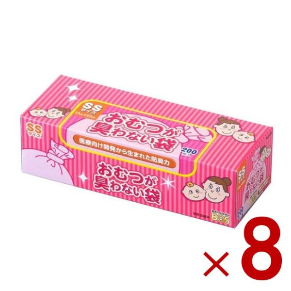 クリロン化成 驚異の防臭袋BOSベビー用 SSサイズ200枚入。驚異の防臭素材「BOS」とは、驚異的な防臭力を有する高機能素材の商標です。●脅威の防臭力　鼻を近づけても臭いません！人が最も敏感に感じる、うんちの臭い。BOSはうんちを入れて、...