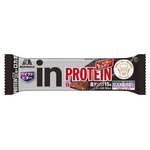 森永製菓 ウイダー inバー プロテイン ベイクド ビター 43g【商品詳細】プロテイン （ タンパク質 ） が手軽に摂取できるバータイプの食品です。1本で15gものたんぱく質が摂取できます。タンパク質の働きに必要なビタミンB群（7種類）も...