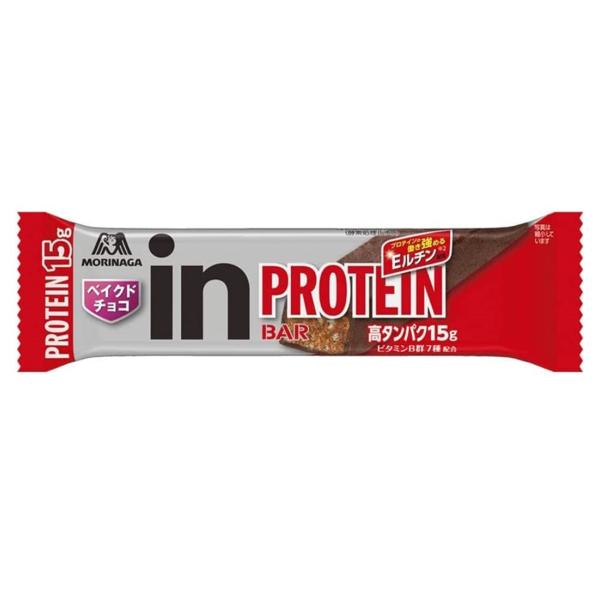 森永製菓 ウイダー inバー プロテイン ベイクドチョコ 43g【商品詳細】プロテイン （ タンパク質 ） が手軽に摂取できるバータイプの食品です。1本で15gものたんぱく質が摂取できます。タンパク質の働きに必要なビタミンB群（7種類）も添...