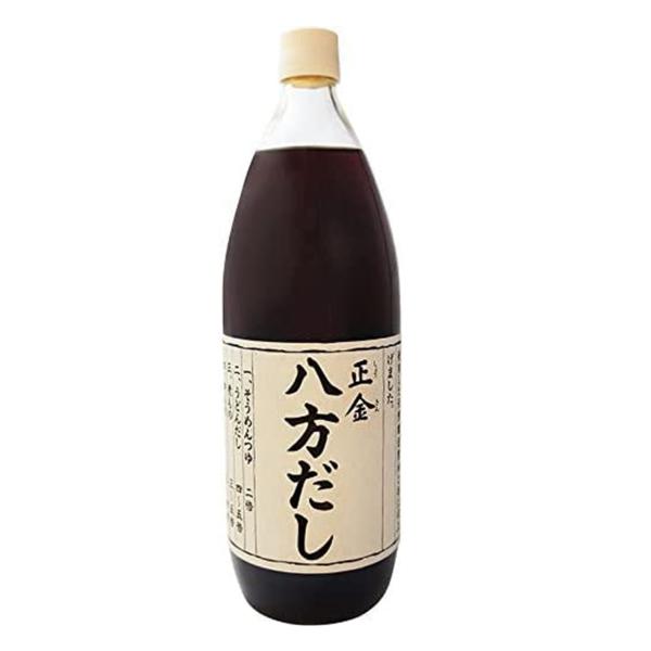 「いろいろなものに使えるだし」という意味の「八方出汁」は、決まった形、味があるわけではありません。それぞれの料理人が、使い勝手がよいように工夫して作るものです。「正金　八方だし」は、めんつゆ、煮物、湯豆腐や鍋料理など、いろいろな料理に、濃い...