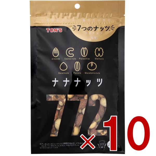【TON'S ナナナッツ 塩味の商品詳細】●ナッツ好きの方へ向けた、100％ナッツだけを使用したミックスナッツです。アーモンド、カシューナッツ(2種類のロースト)、むき身ピスタチオ、クルミ、ヘーゼルナッツ、ピカン、マカデミアナッツの7種配合...
