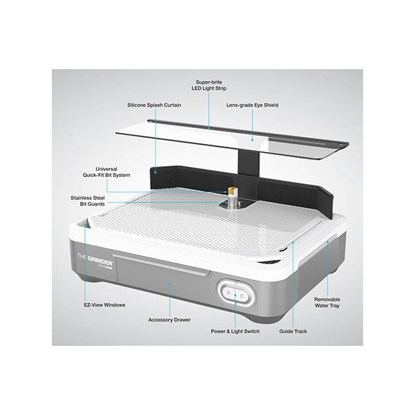 広い作業台、強力な馬力、音が静かなどの特徴があります。 Description The Grinder by Techniglass COME JOIN THE REVOLUTION An innovative glass grinder ...