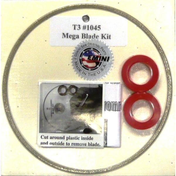 ダイヤ刃1本と赤いグラメット2個付き。For dense materials. Because of its "tear drop" shape, the Mega Blade is our strongest blade ever. To...