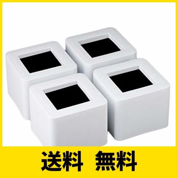 ◆商品名：Uping テーブル・ ベッドの高さ調節が簡単にできる ベッド の高さをあげる足 4個セット 高さを上げる 高さ調節脚 こたつ 継足し 継ぎ足 テーブル脚台 高さ調整 暖房器具 (耐荷重1000kg) ホワイトサイズ:約10.5x...