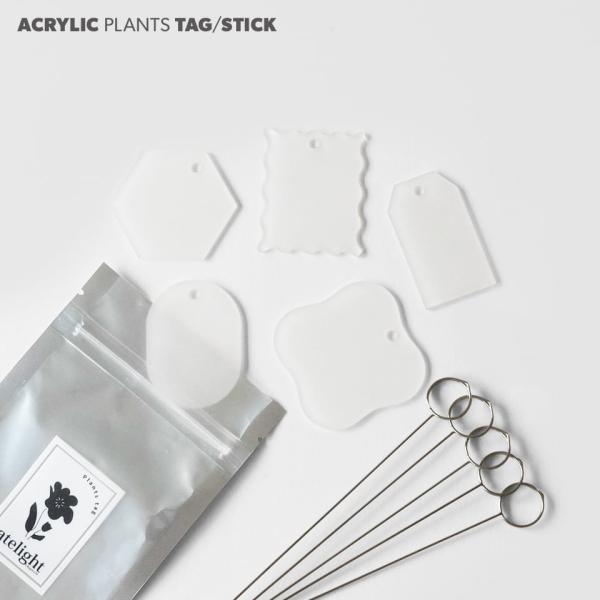 観葉植物などの鉢物などに使えるネームタグと、ガーデンスティックのセットです。ネームタグに植物の名前や購入した日付を書いてご使用ください。付属のガーデンスティックで飾って、特別なひと鉢に。いろんなカタチのタグがアソートで【5枚】入っています。...