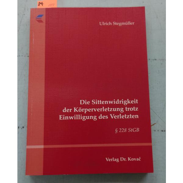 Ulrich Stegm?ller  Verlag Dr. Kovac ISBN:9783830043720 全247ｐ状態は概ね良好です