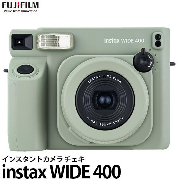 ミニフォーマットの2倍の大きさワイドフォーマットに対応したインスタントカメラ「チェキ instax WIDE 400」[主な仕様]使用フィルム：富士フイルム インスタントカラーフィルム instax WIDE撮影範囲：手動2点切り替え式（0...