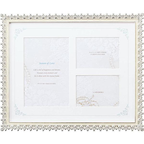 ・6切サイズ1枚、または付属のマットを使用すればLサイズ×1枚、ミニサイズ×2枚が収納可能。・花嫁の装いのような美しいフレーム。ベストセラーのコレクション。・縦置き、横置き対応[インテリア フォトフレーム シンプル 写真立て] [主な仕様]...