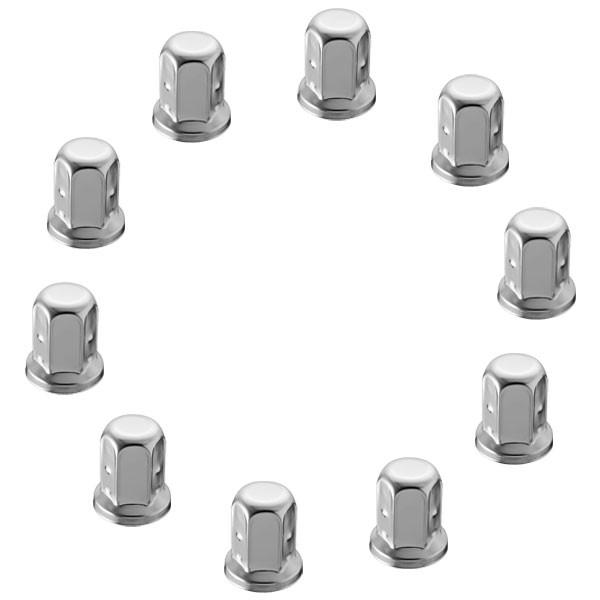 ・ホイールナットを泥・ホコリ等から保護するファッショナブルなナットキャップ・10個入り・高さ ： 60mm・適合ナットサイズ ： 33mm ・主材質 ： ステンレス※S-TOCK ISOホイール対応