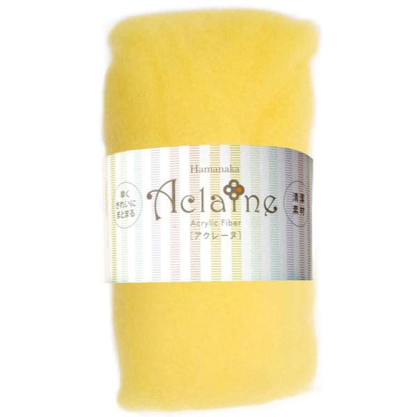 【内容】アクレーヌ「スタンダード」フェルト玉 15g×3玉セット◆色：105 黄色 （レモンイエロー）◆素材：アクリル 100%ワンちゃんや猫ちゃん、小鳥などの作品を一から制作するのはもちろん、市販のマスコットなどのカラーバリエーションをチ...