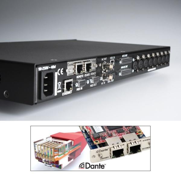 ★同社m108専用拡張オプションDanteは一般的なLAN/イーサネット・ケーブル1本で、多チャンネル、非圧縮のデジタル・オーディオを伝送できる業界標準のネットワーク・オーディオ技術です。m108の拡張スロットにオプションのDanteカード...
