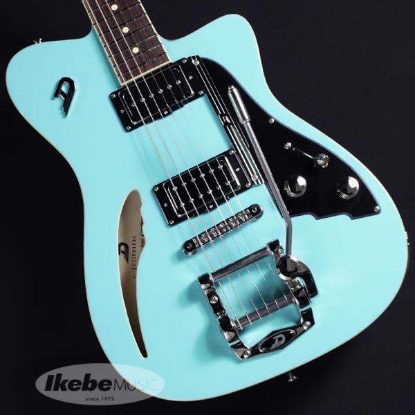 Duesenberg Caribouドイツの名門「デューセンバーグ」から独特のボディ形状とホールが個性的なCaribouが入荷しました！アルダー材を使用したソリッドなホロウボディとメイプルネックにより程よく抜けつつも空気感を含んだサウンドが...