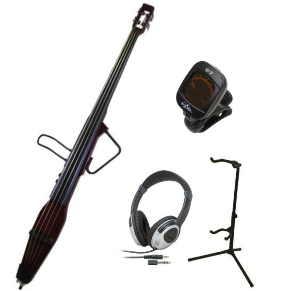 【アップライトベース初心者用セット】お買得！エレクトリック・アップライト初心者向けオールインワンセット！リーズナブルなウッドベースでお馴染みの「ハルシュタット」、超破格値のエレクトリック・アップライトベースに初心者用アクセサリーをまとめたお...