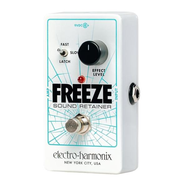 Freezeは、フットスイッチで単音やコードに無限のサステインを与えます。サウンドをフリーズして鳴らしたままにして、更にその上にプレイを重ねられるので、複数のプレイヤーが弾いている様な効果を出せます。プレイモードはFAST／SLOW／LAT...