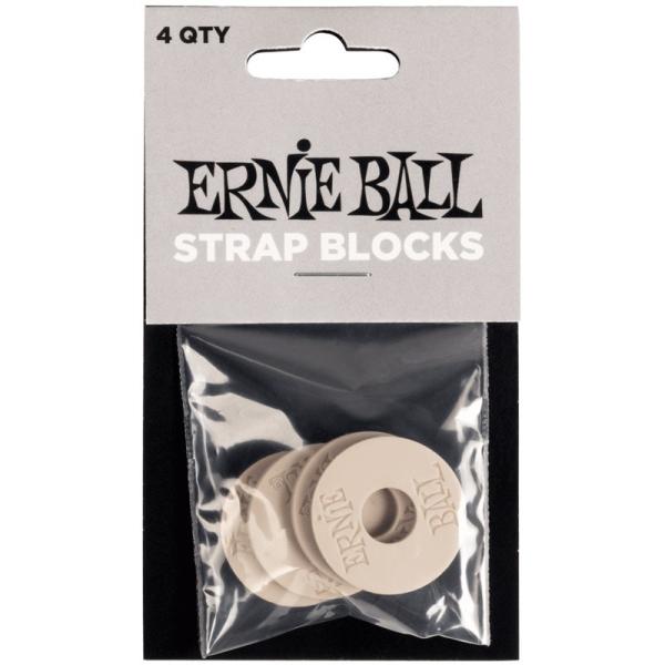 ERNIE BALL STRAP BLOCKS (4枚入り)Ernie Ballのロゴ入りラバー・ストラップ・ブロックを使用すると、楽器本体とストラップをしっかりと固定できます。多くのストラップ・ピンの種類に適応するので、ギターをカスタマイ...