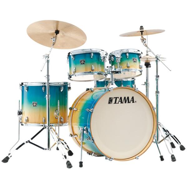 Superstar Classic Drum Kit - Exotic Finishくっきりとした木目が特徴のレースバークパイン材をアウタープライに採用した新フィニッシュ！Superstar Classic はオールメイプルシェルのドラムセ...