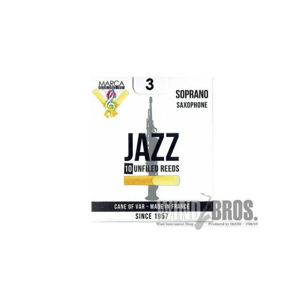 // MARKA JAZZ UNFILED for Soprano Sax //「JAZZ」モデルと並びマーカの中で一番柔らかいリードです。ファイルドカットの従来品より明るめなサウンドが得られます。柔軟性の高いバランスの取れたサウンドで、他...