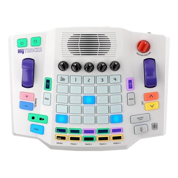 Blipblox myTRACKSは、音楽制作の魔法をだれでも、どこでも楽しめるように設計された、おもちゃのような見た目のシーケンサー/サンプラー/ドラムマシンです。音楽スタジオに匹敵する制作ツールをカラフルなデバイスに詰め込んだBlipb...