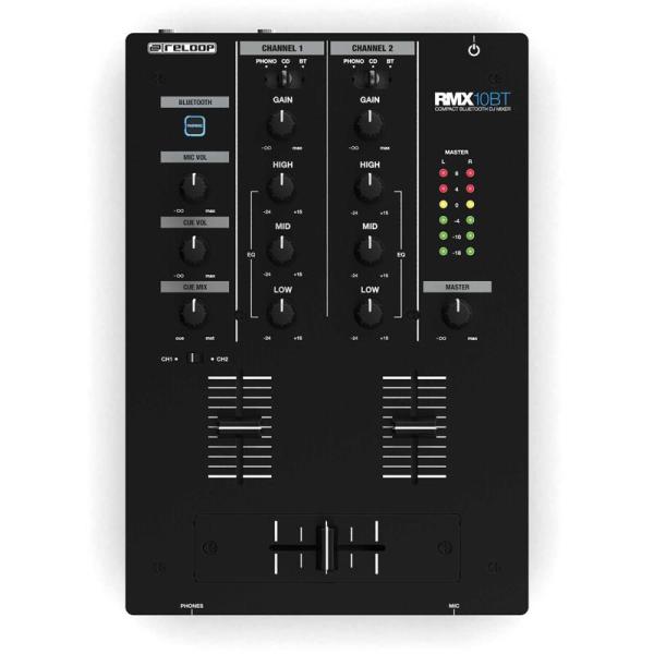 ★コンパクト設計の2チャンネルBluetooth対応DJミキサー★RMX-10BTは、Bluetooth入力機能を搭載したコンパクトな2チャンネルDJミキサーです。非常に省スペースかつ堅牢なオールメタル構造で、自宅や小規模イベントに最適です...