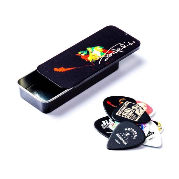 ジミ・ヘンドリックスの生前にリリースされた画期的なアルバムを記念したアイテム。アルバムアートで飾られたセルロイドピックをそれぞれ特徴とするデザインのピックが6枚入っています。イケベカテゴリ_楽器アクセサリ_ピック_Dunlop (Jim D...