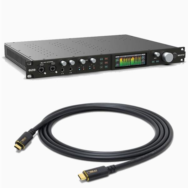 MOTUの定番インターフェース＋OyaideのハイクオリティなUSB4ケーブルセット!!【セット内容】・MOTU 828(JAN:4580101341715)・Oyaide SCI-04/1.2m(JAN:4582387110108)【MO...