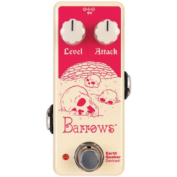 Barrows はEQD Jamie Stillman（社長兼開発者）が所有するビンテージTone Bender MKII をミニサイズ筐体で再現し、ビンテージエフェクターで得られる取り回しの悪さを改善したファズペダルです。粗くざらついた歪...