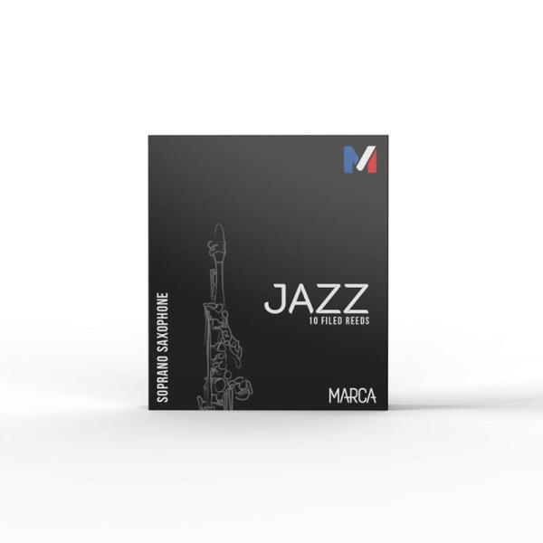 // MARCA JAZZ for Soplano Sax //マーカの中で一番柔らかいリードです。フレンチカットの程よいコシと明るい音色で、バランスの取れたサウンドが得られます。更に柔軟性が加わりニュアンスが出し易く、他のマーカのリード同...