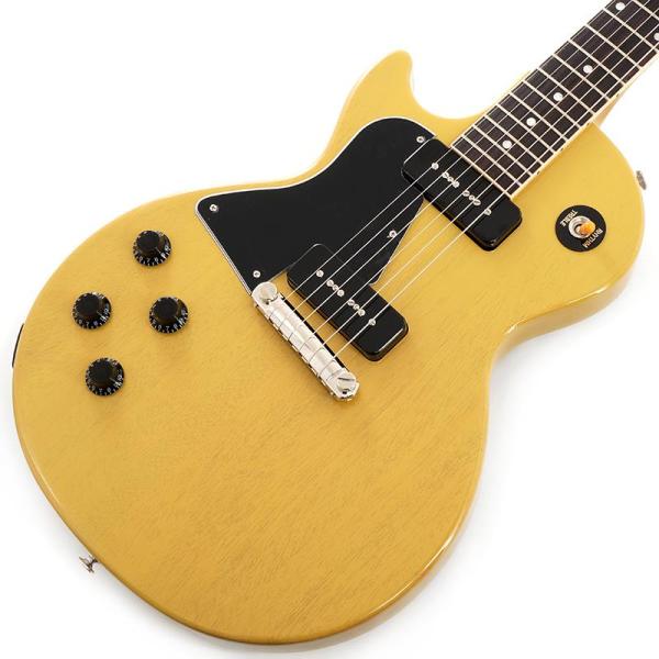 B級アウトレットスペシャルプライス！王道の「TV Yellow」カラーで仕上げた「レスポール・スペシャル」は、今でも多くのファンを魅了し続けます。 マホガニー材のボディとネックの組み合わせにソープバーのP-90を2基搭載し、 野太くマイルド...