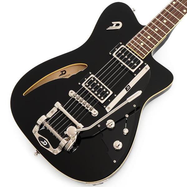 ボディトップに塗装難ありの為、特価プライス！！Duesenberg Caribou60年代のアメリカ西海岸をイメージしてデザインされたCaribou。ボディはセミホロウボディではなくチェンバー加工を施したソリッドボディで、ピックアップ配列や...