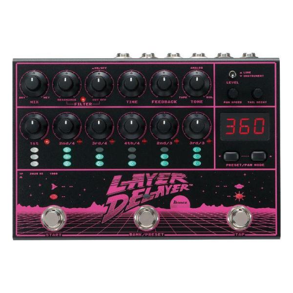 プレイヤーのアイデア次第で表現の幅が大きく広がる、Ibanezが提案する革新的な多機能ディレイエフェクター!!LD303 Layer Delayer は、ディレイの可能性を広げる革新的なエフェクターです。16分音符や3連符のディレイ信号を生...