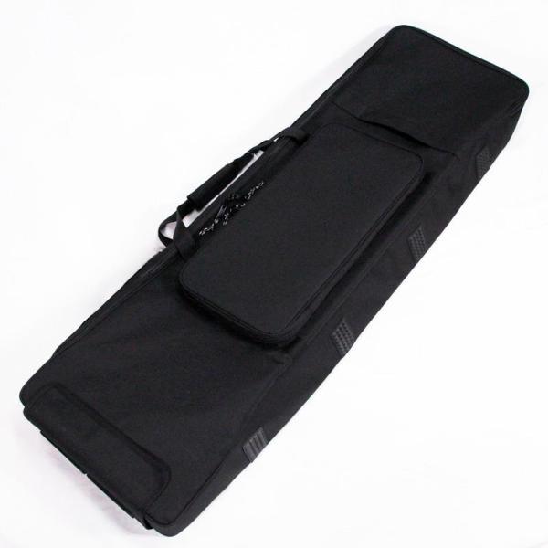 ☆池部楽器店 鍵盤堂 オリジナル商品☆背負えるタイプの73〜76鍵盤用キーボードバッグ対象:73〜76鍵盤キーボード等内寸　幅：1，293×奥行：352×高さ：119（mm）耐荷重：15kgカラー:ブラック大型アクセサリーポケットショルダー...