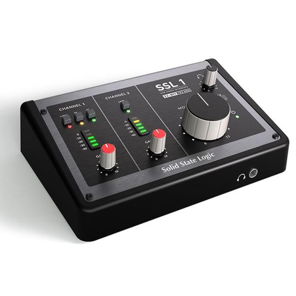 【製品の特長】SSL1はSSLデザインのハイクオリティなマイクプリアンプを１基搭載した 1 mic In + 1 Line In / 2 Line Out のUSB-Cオーディオインターフェースです。大型ミキシング・コンソール・メーカーとし...
