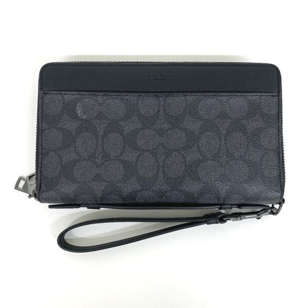 ■商品情報[管理番号]IT340371[ブランド]コーチ（COACH）[タイプ]オーガナイザー[型番]CW375[対象]メンズ[カラー]ブラック[ライン]シグネチャー[サイズ]W約21cm x H約12.5cm x D約4cm[仕様]開閉式...